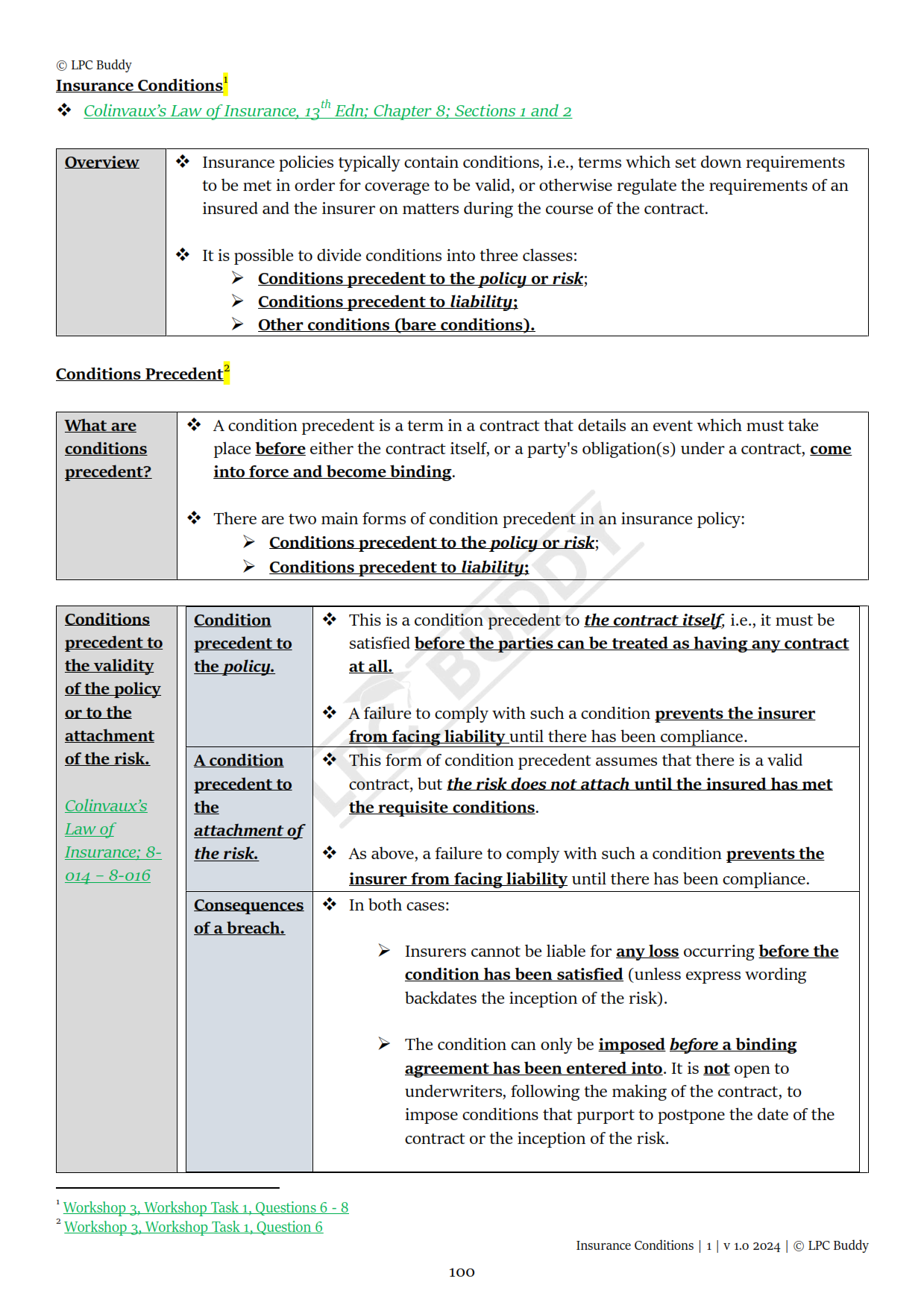LPC Buddy™ 2024 | Insurance Law | Distinction